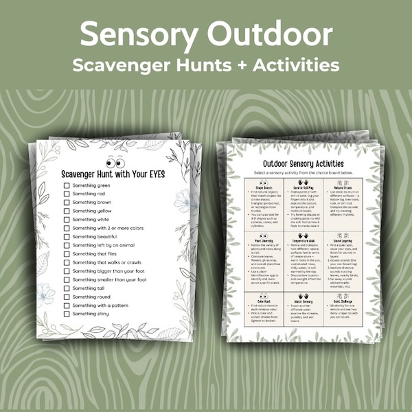 Sensory Scavenger Hunts & Activities for Kids - Outside Five